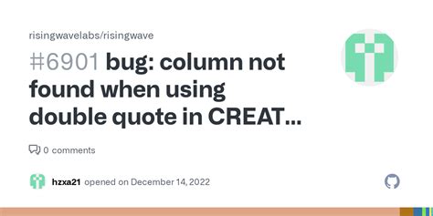 Bug Column Not Found When Using Double Quote In Create Index · Issue