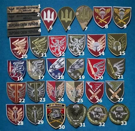 Military Chevrons Patches Ukrainian Army Forces Lot 20 Pcs For Your