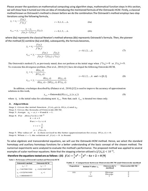 Solved Computational Mathematics Answers Use Mathematical