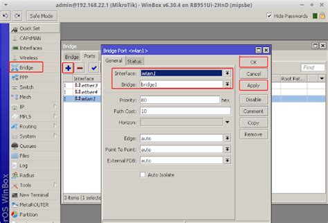 Cara Setting Bridge Interface Mikrotik