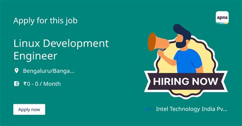 Linux Development Engineer In Intel Technology India Pvt Ltd