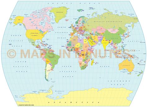 Digital Vector Royalty Free World Political Map In The The Times Projection Uk Centric In