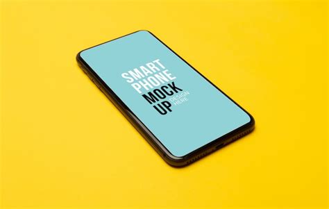 화면 및 무선 이어폰이있는 검은 색 스마트 폰 프리미엄 Psd 파일