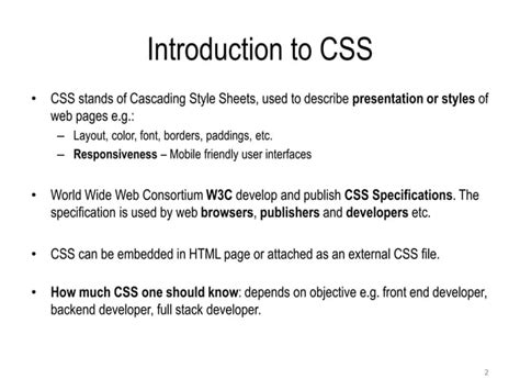 Cascading Style Sheets Css Ppt