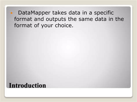 how to use data mapper transformer ppt