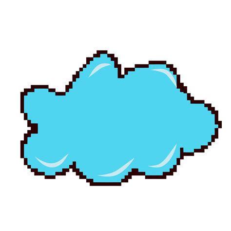 Blie Cloud Pixel Style Illustration 13399758 Png