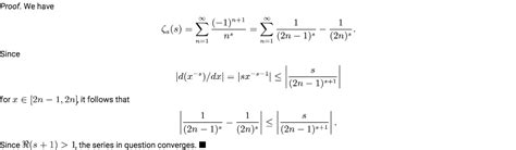 Complex Analysis Alternating Riemann Zeta Function Dirichlet Eta