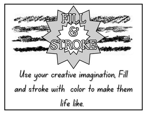 Fill Stroke Coloring Pages Etsy