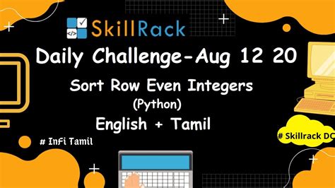 Daily Challenge 120820 Skillrack Pythonc Tamil English