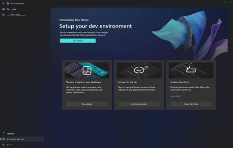 微软win11推出“dev Home”和“dev Drive”功能开发人员github主页