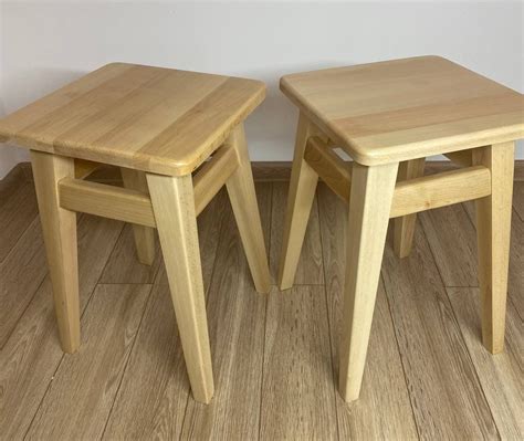 Табуретка деревянная из массива дерева бук светлый бук с прямыми ножками Id 2030773951 цена