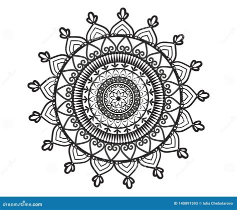 Mandala For Henna Mehndi Tattoo Decoration Stock Vector