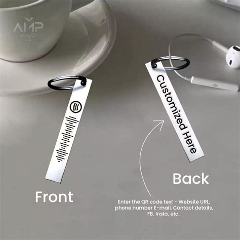 Spotify Custom Music Code Personalized Keychain