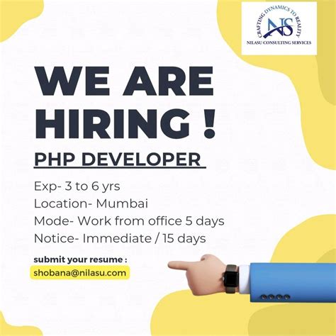 Phpdevelopers Phpjobs Job2023 Servingnoticeperiod Immediatejoiners Immediatehiring Shobana R