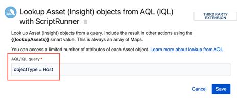 Lookup Asset Insight Objects From Aql Iql