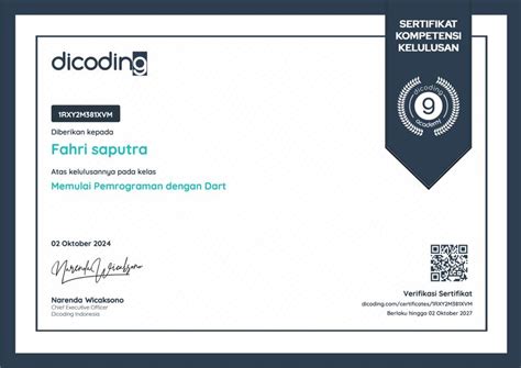 Fahri Saputra On Linkedin 🌟 New Certification Dart Programming 🌟 Im