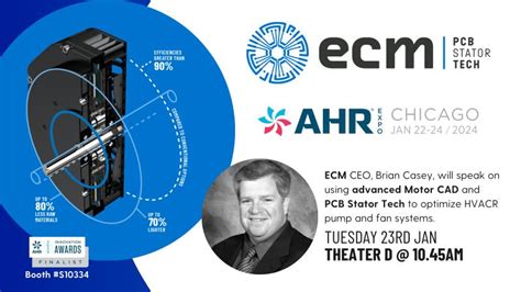 Ecm Pcb Stator Tech On Linkedin Motorcad Printstator S10334 Ecm Ahrexpo Innovation