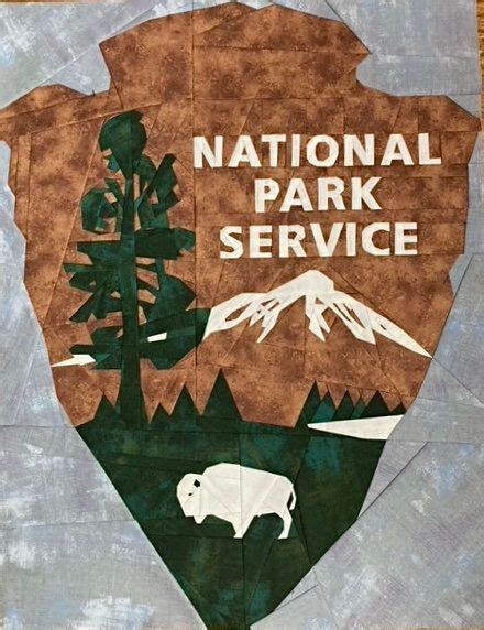 National Parks Service Arrowhead Logo Foundation Paper Piecing Pattern