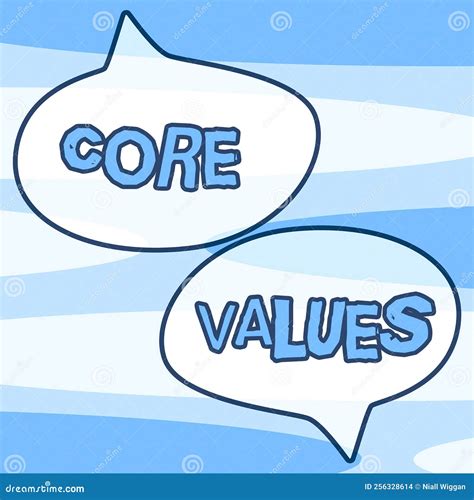 Text Showing Inspiration Core Values Business Concept Belief Person Or