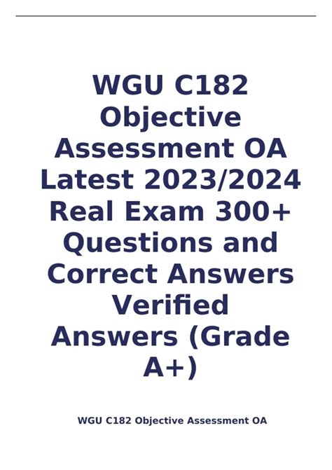 Wgu C182 Introduction To It Exam 2024 Complete Solution Package Stuvia Us