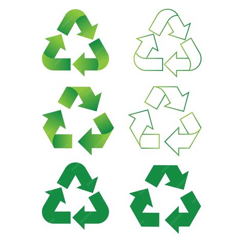 Reciclar Símbolo De Seta Setas Verdes Redondas E Triangulares
