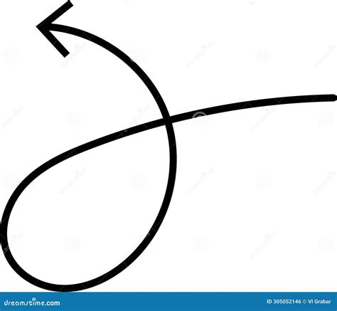 Hand Drawn Dotted Arrows Hand Drawn Curved Lines Swirls Arrows