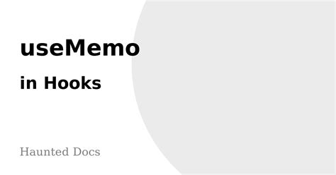 Hooks UseMemo Haunted