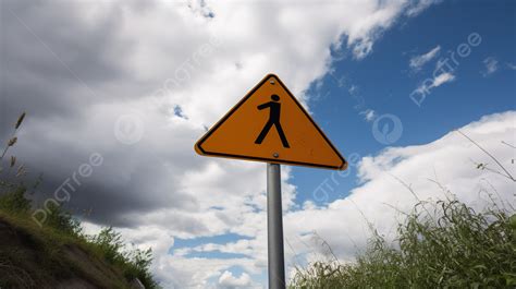 노란색과 흰색 보행자 표지판 도로 표지판 그림과 의미 배경 일러스트 및 사진 무료 다운로드 Pngtree