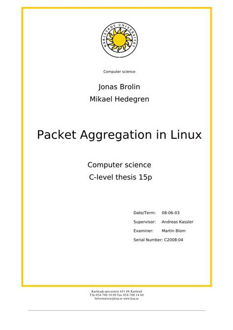 pdf packet aggregation in linux diva simple search dokumen tips
