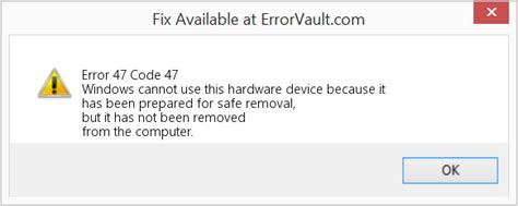 How To Fix Error 47 Code 47 Windows Cannot Use This Hardware Device Because It Has Been