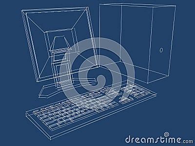 Computer Plans Blueprint Royalty Free Stock Images Image 8388319