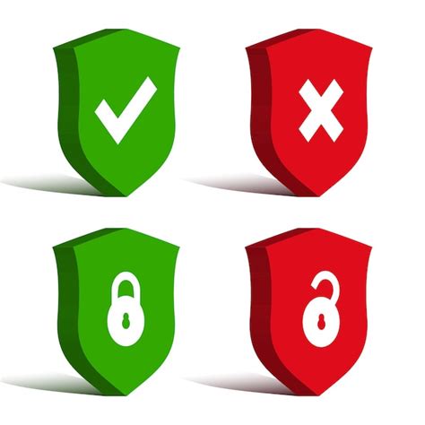 Premium Vector Set Of Different Shields For Security Concept