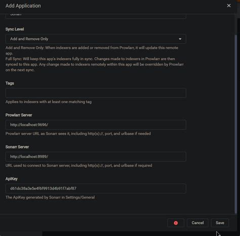 Prowlarr Cannot Connect To Sonarr Or Radarr All Are Plugins Truenas