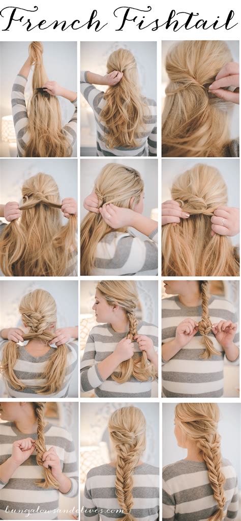 French Fishtail Hair Tutorial Bungalows Olives