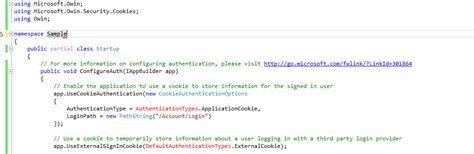 C Unresolved Symbols In ASP Net MVC OWIN Startup Auth Stack Overflow
