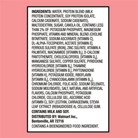 Equate High Protein Shake Nutrition Drink Strawberry 8 Fl Oz 24 Cou