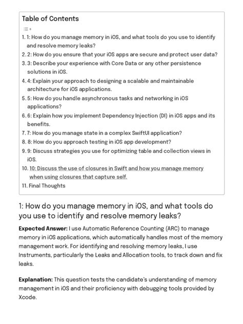 10 Key Interview Questions For Hiring Senior Ios Developers Expected