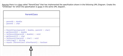 Solved Assume There Is A Class Called ParentClass That Has Chegg