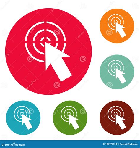 Cursor Shape Icons Circle Set Stock Illustration Illustration Of Background Business