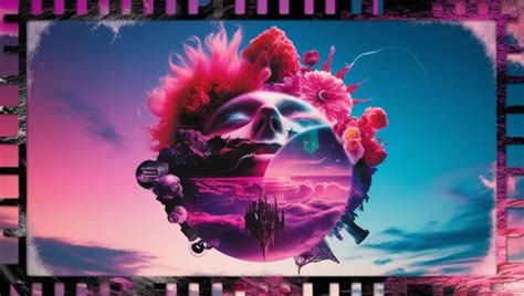 A Poster For A Skull And A Cloud With A Skull On It Premium Ai