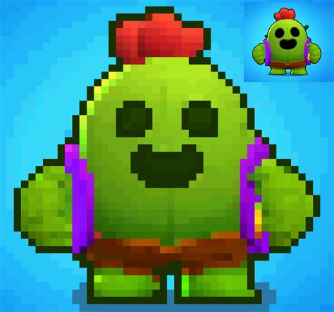 I Made Pixel Art Spike R Brawlstars I Made Pixel Art Spike R Brawlstars