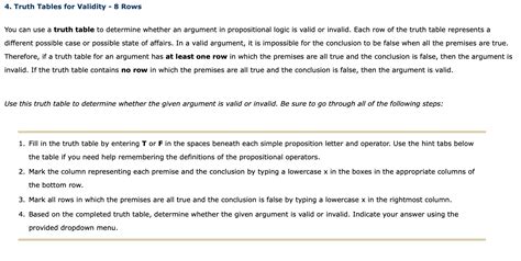 You Can Use A Truth Table To Determine Whether An Chegg
