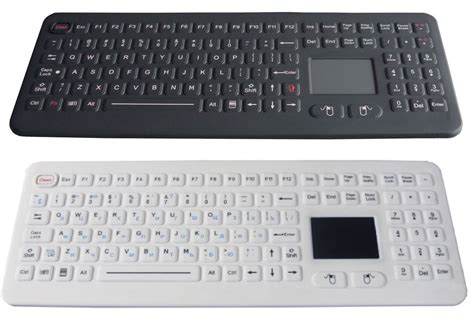 IP Desktop Waterproof Rubber Medical Grade Keyboards With Touchpad With USB