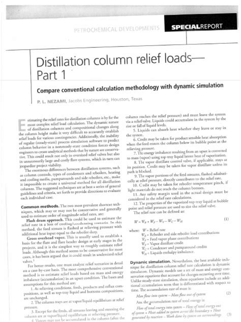 Col Relief Load For Psv Pdf