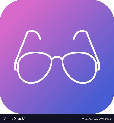 Unique Reading Glasses Line Icon Royalty Free Vector Image