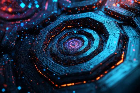 A Creative Blue Hexagonal Background Featuring Binary Code Embodies Technology Design And