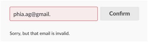 Inline Validation Red Background Error Bold Red Border Error