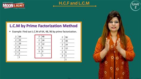 Mathematics Grade 05 Unit 02 Topic 4 Part 02 Lcm By Prime Factorization Method Youtube