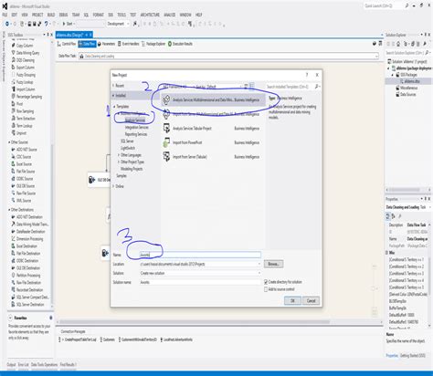 2 1The Creation Of Aworks Project In The Solution Explorer
