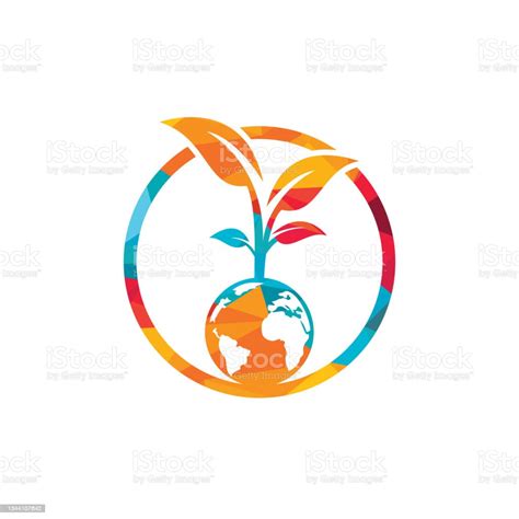글로브 트리 벡터 로고 디자인 템플릿 행성과 에코 기호 또는 아이콘 환경 오염에 대한 스톡 벡터 아트 및 기타 이미지 환경 오염 0명 개념 Istock